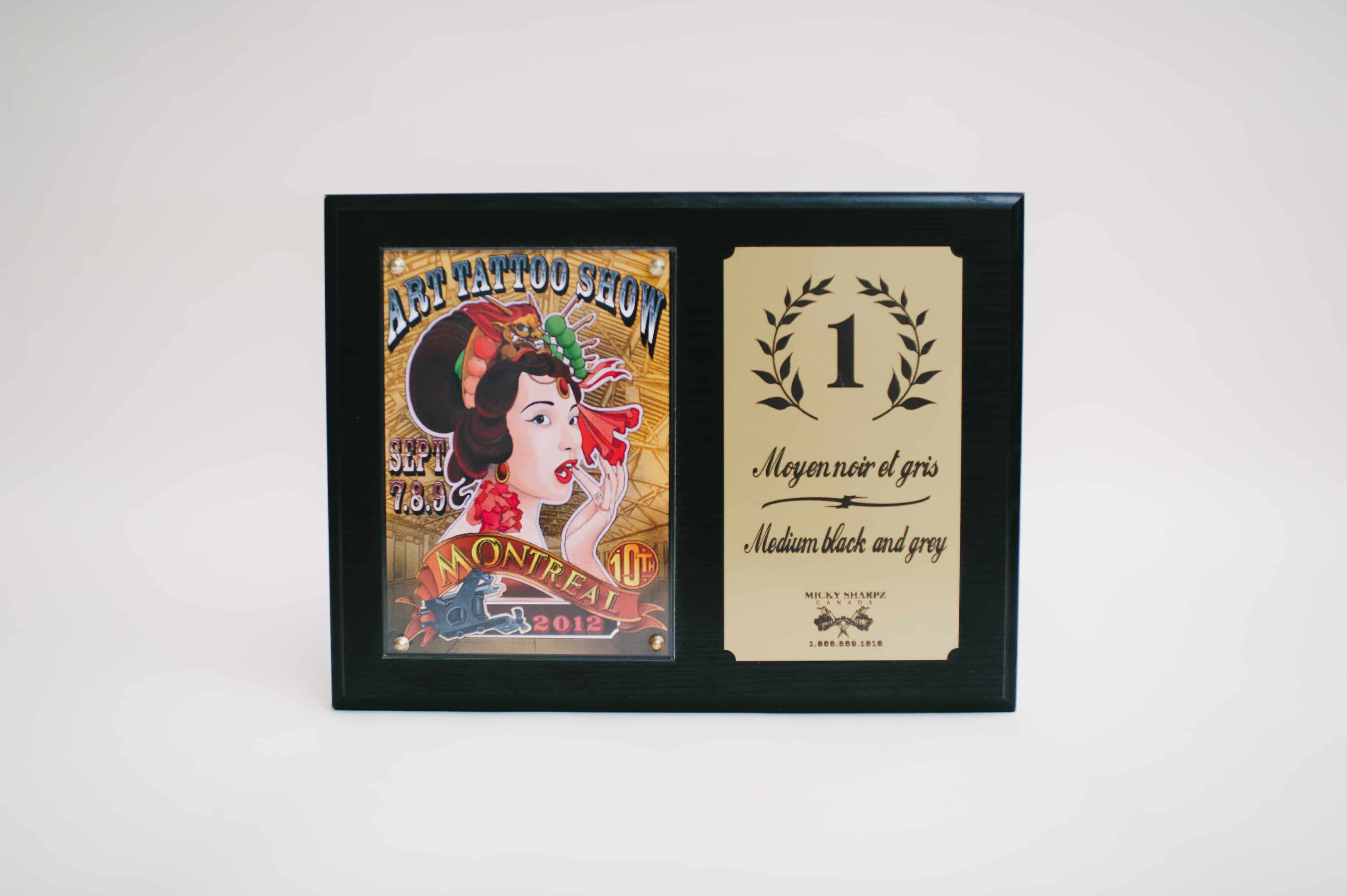 2012 Montreal Art Tattoo Show 1st Place Medium Black and Grey Tattoo A ...
