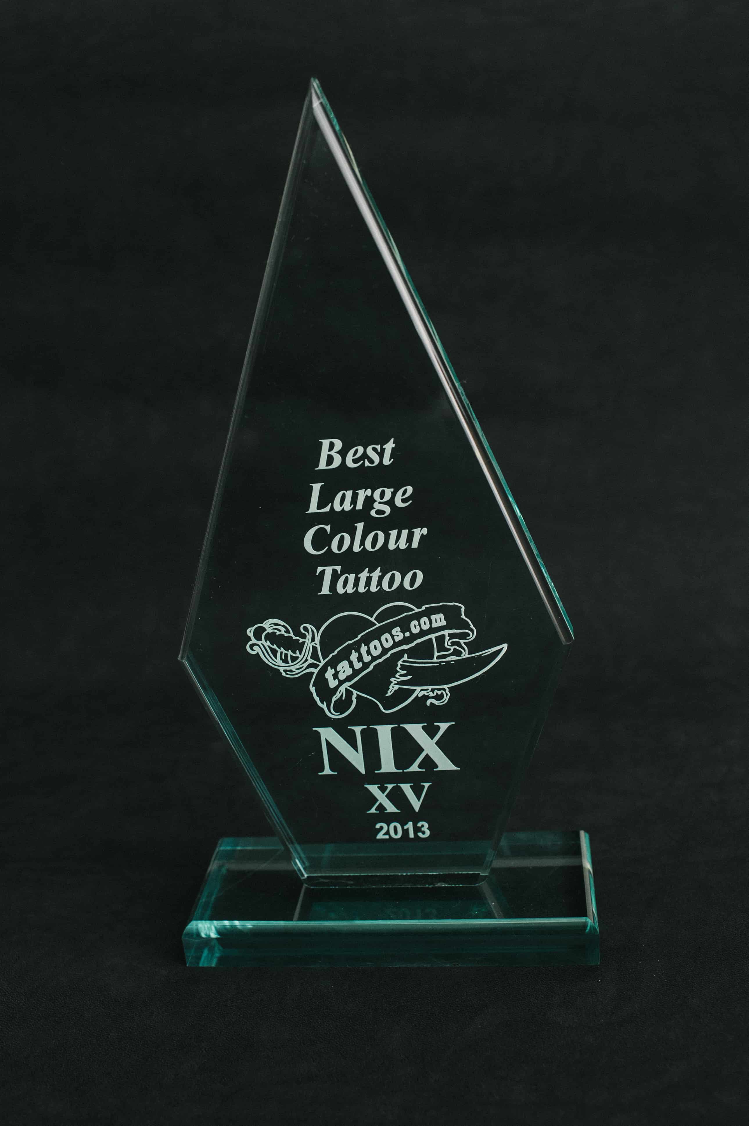 2013 Nix Best Large Colour Tattoo Award Chronic Ink