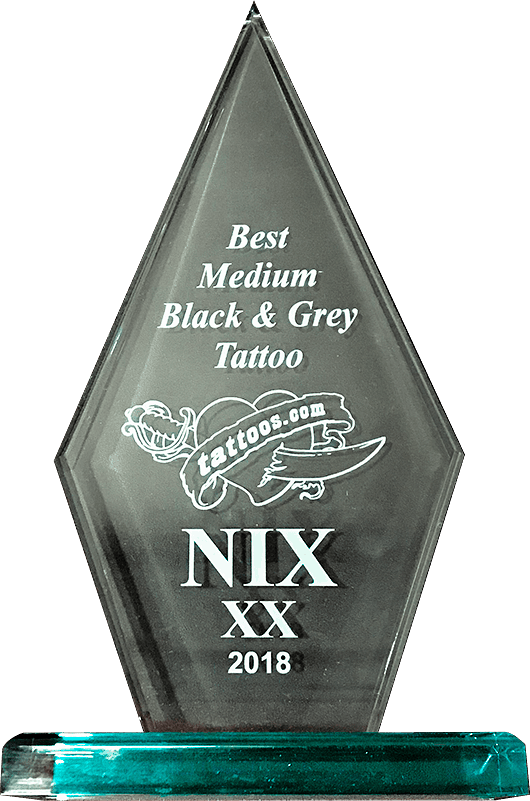 2018 Nix Tattoo Convention Best Medium Black Grey Chronic Ink