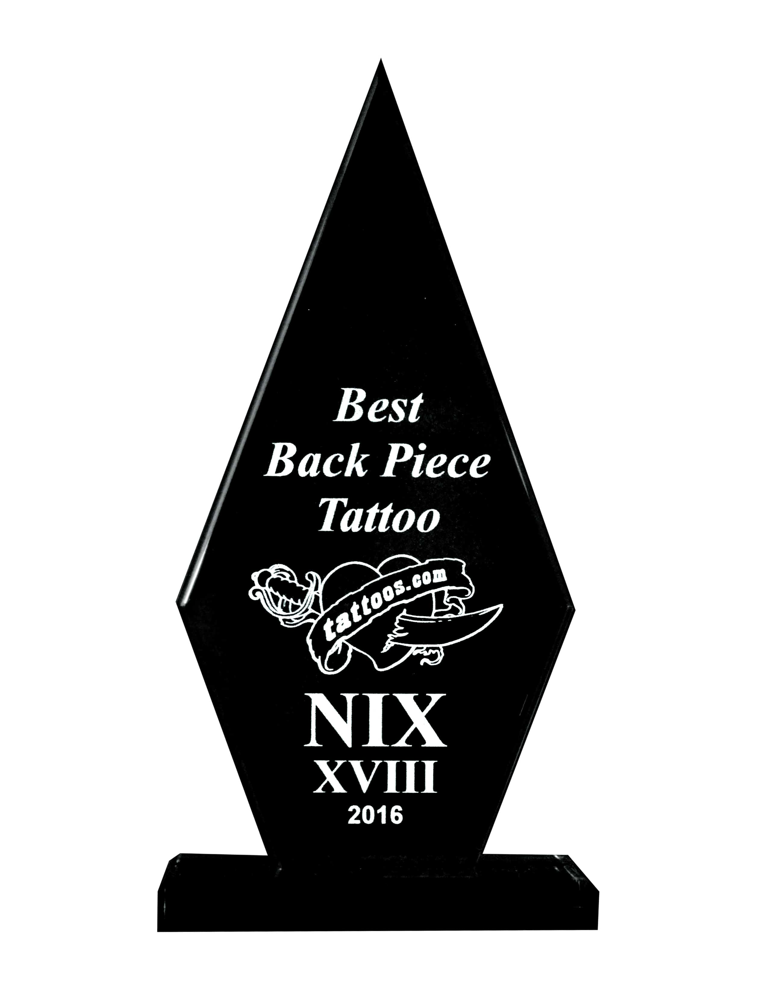 2016 NIX Tattoo Convention - Best Back Piece – Chronic Ink