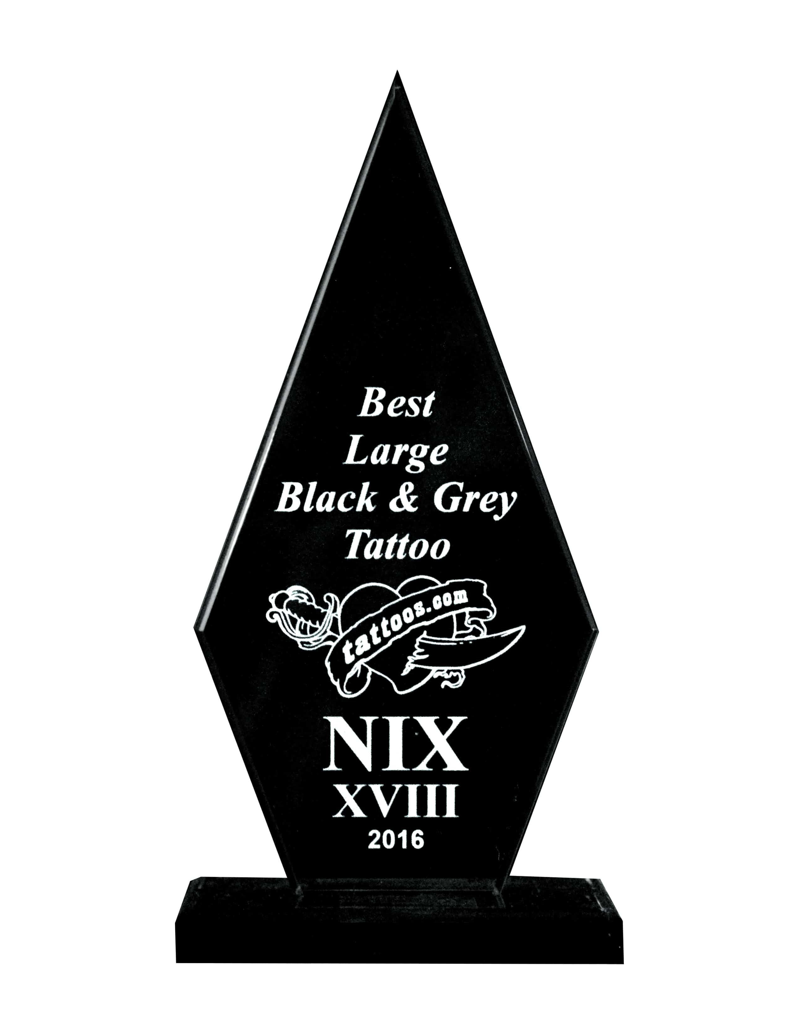 2016 Nix Tattoo Convention Large Black And Grey Chronic Ink