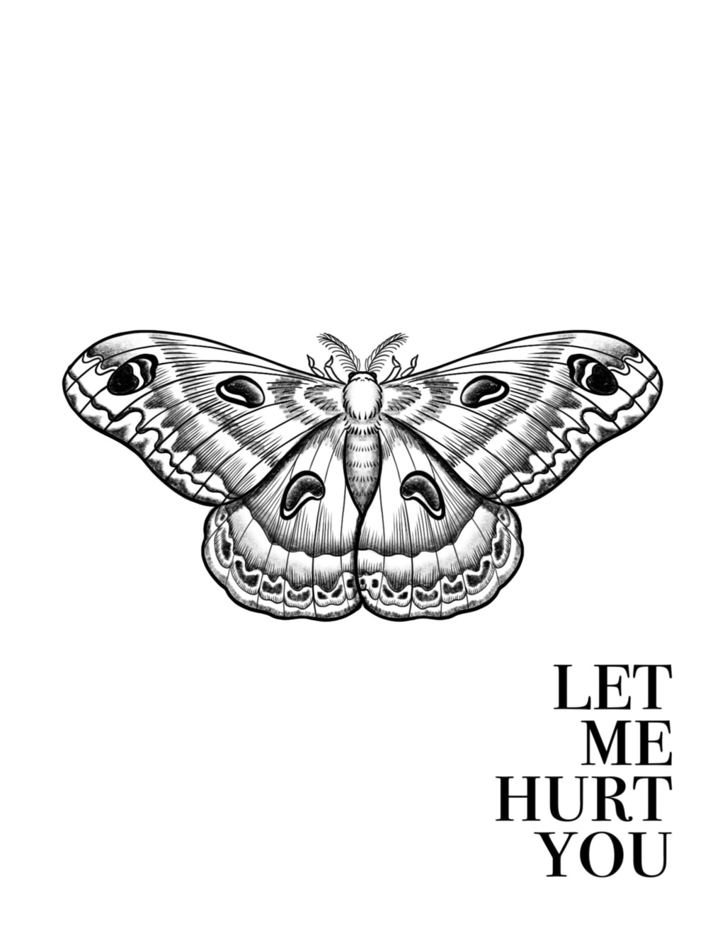 Linework Moth Tattoos