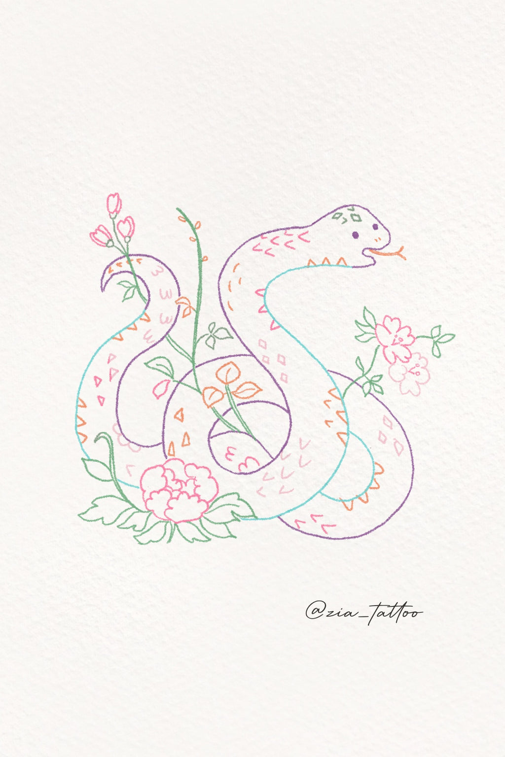Flowery Snake – Chronic Ink