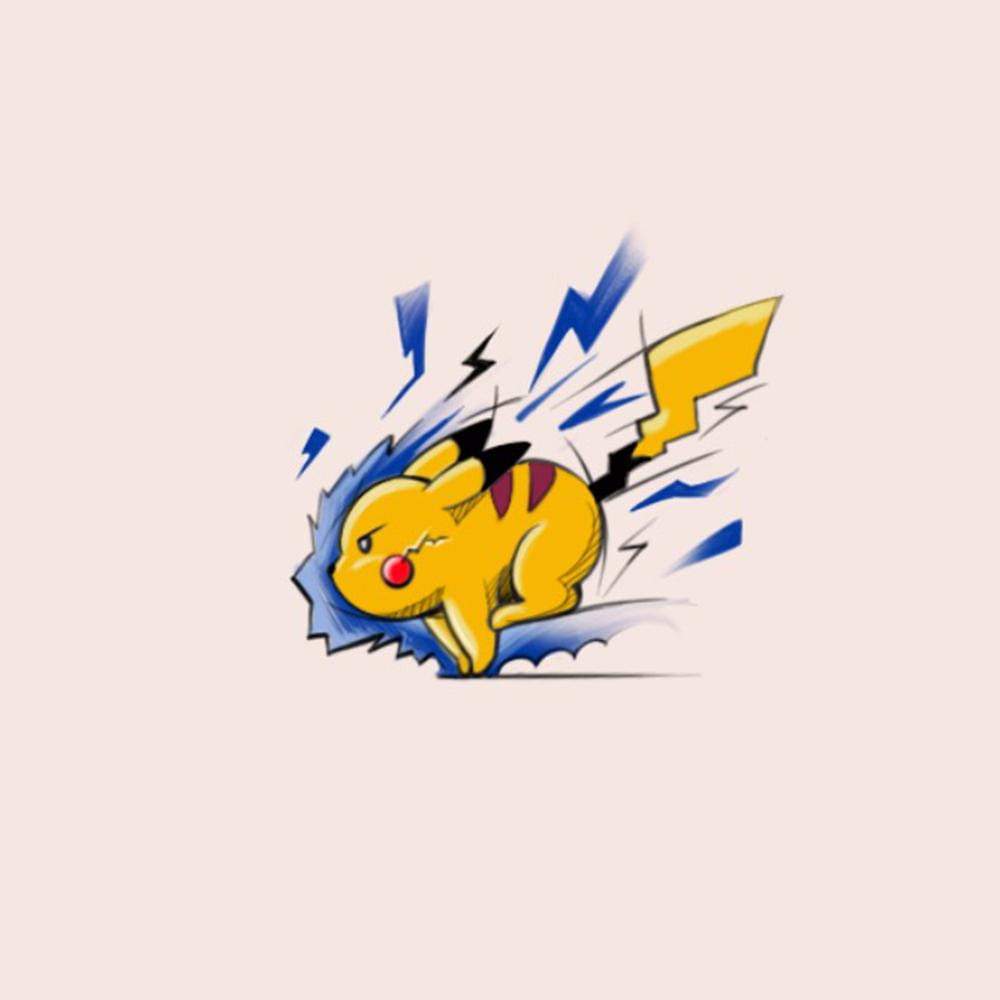 Watercolor Pikachu Running – Chronic Ink