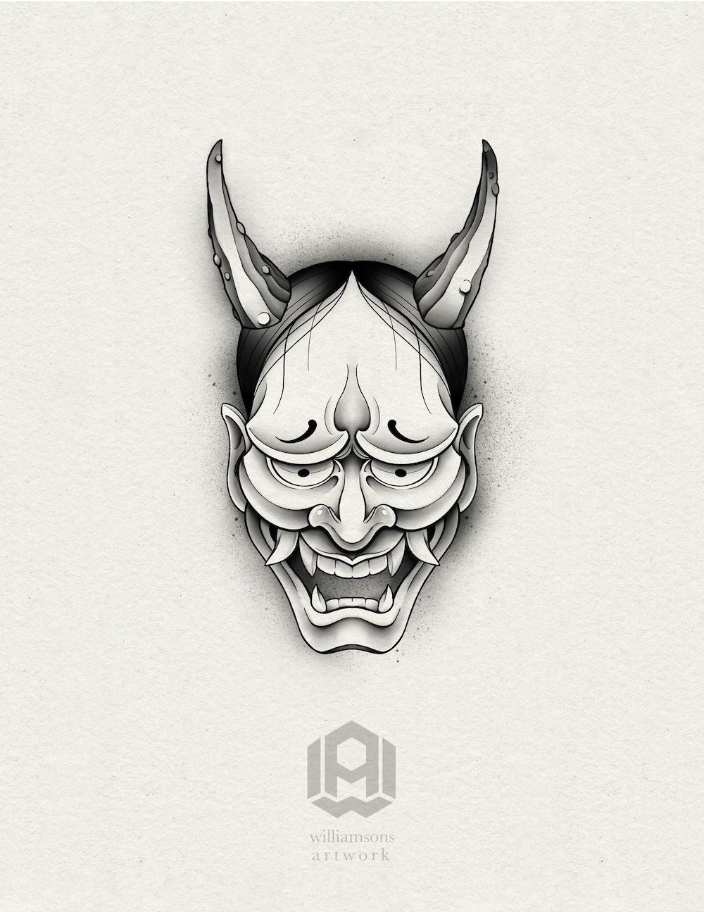 Neo Trad Hannya Mask 1 – Chronic Ink