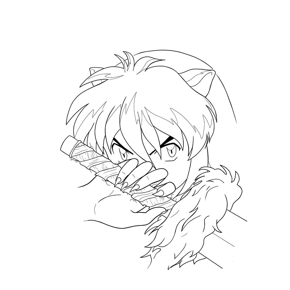 Inuyasha Drawing Outline
